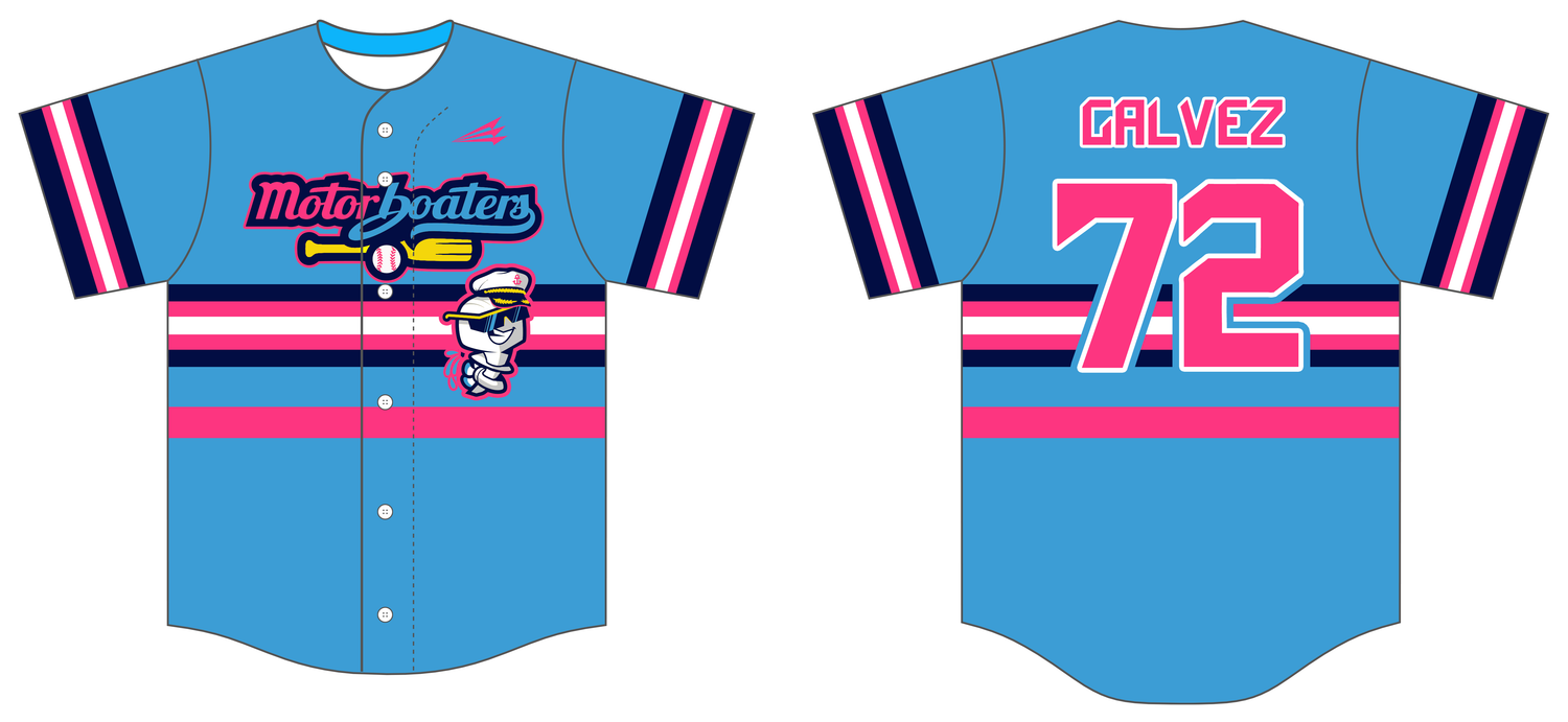 Motorboaters Custom HexaFlex Baseball Jersey #J4C