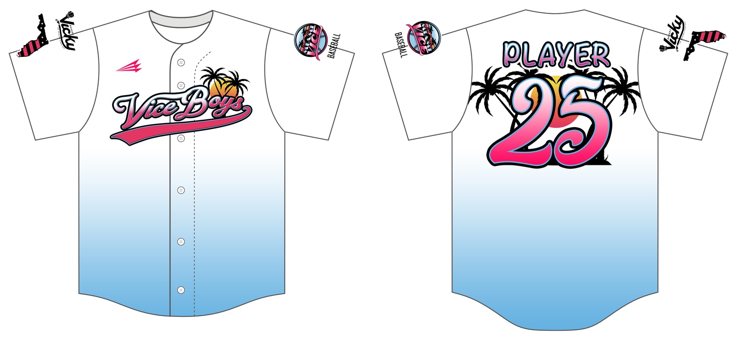 Miami Vice Baseball Custom HexaFlex Baseball Jersey #J3D