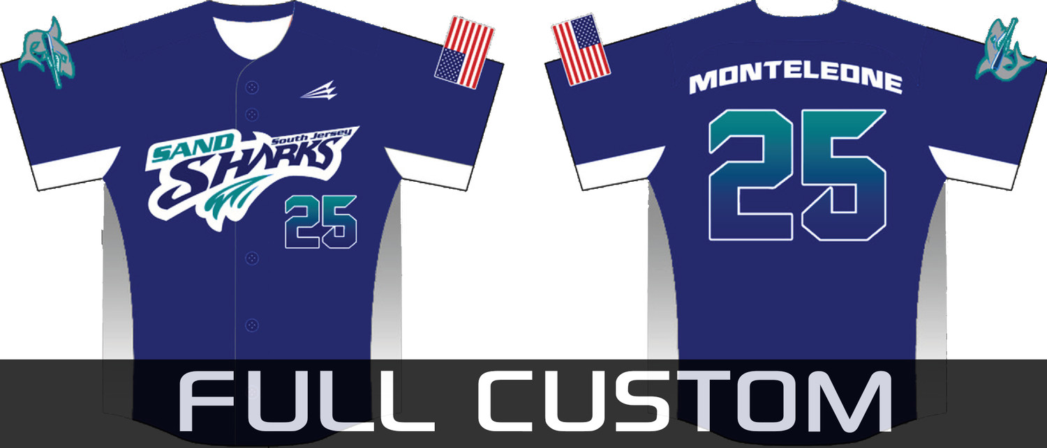 South Jersey Sand Sharks Baseball Jersey Design #6c