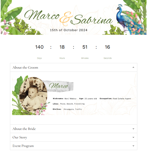 Template 2 E-Invite Website Invitation