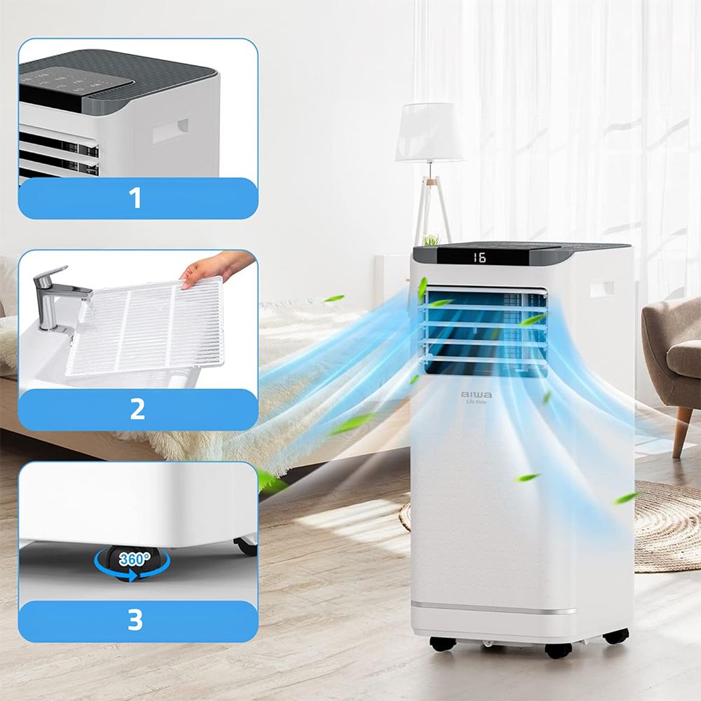 Klimatyzator przenośny z funkcją osuszania 2,5 kW AIWA-PAC09Y1 | Sklep ...