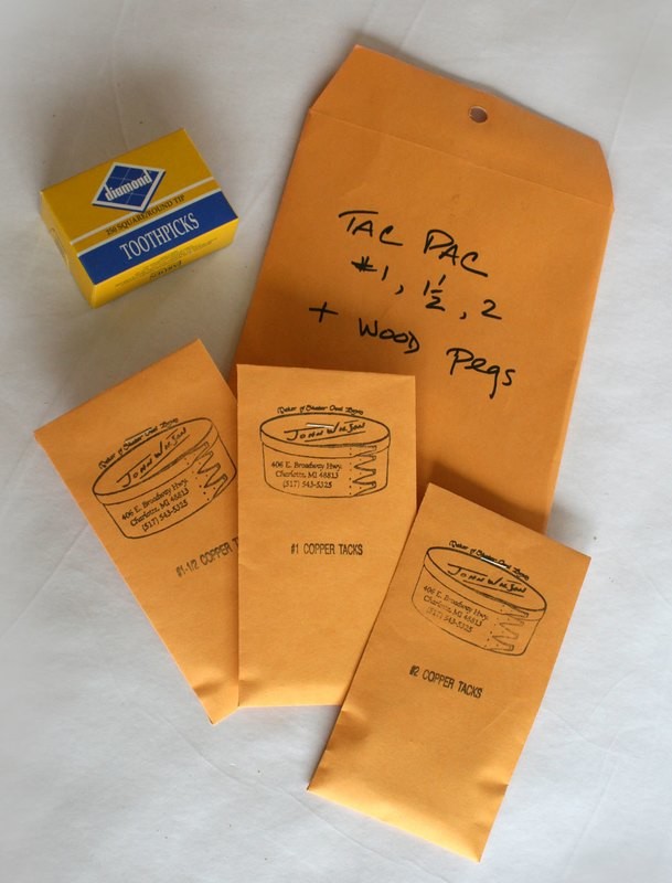 Copper Tacks, Pegs and Rivets