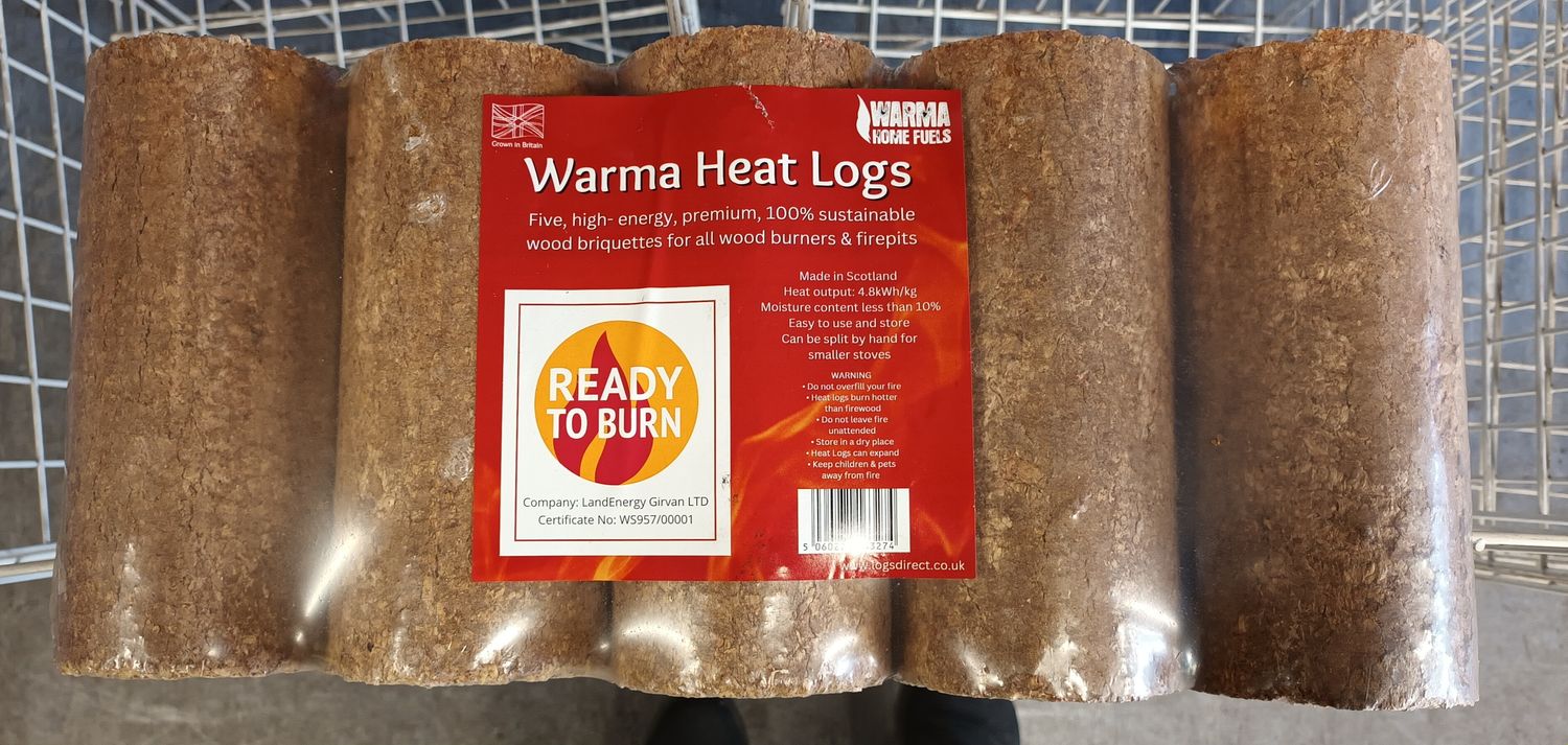WARMA HEAT LOGS-5 PACK - Firewood Solid Fuel Logs - WPS Supplies