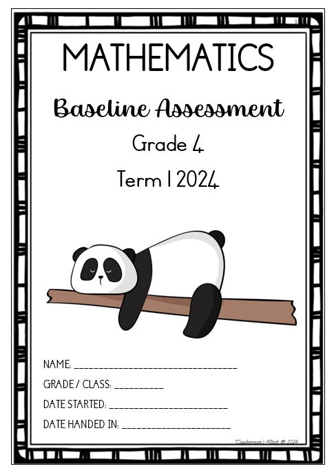 Maths Baseline Assessment Gr 4 2024