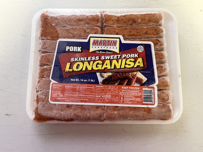 Martin Purefood Pork Skinless Sweet Longanisa
