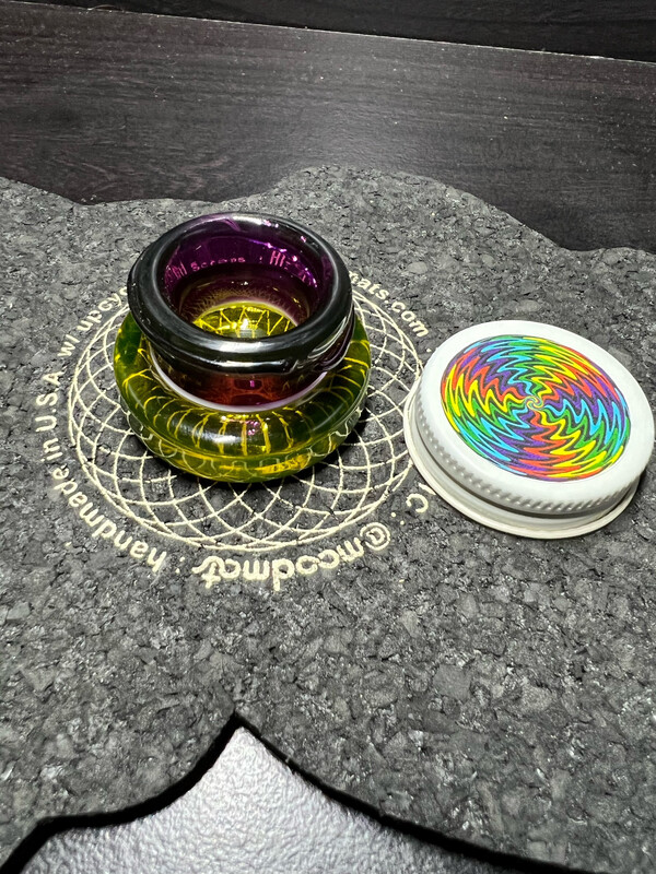 Low Profile Jar Made By Matt Yount (Fancy Yancy Glass)