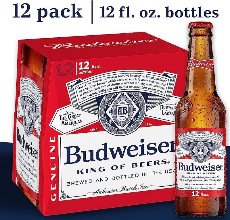 BUDWEISER CERVEZA 12 FL OZ - CAN 12 PACK