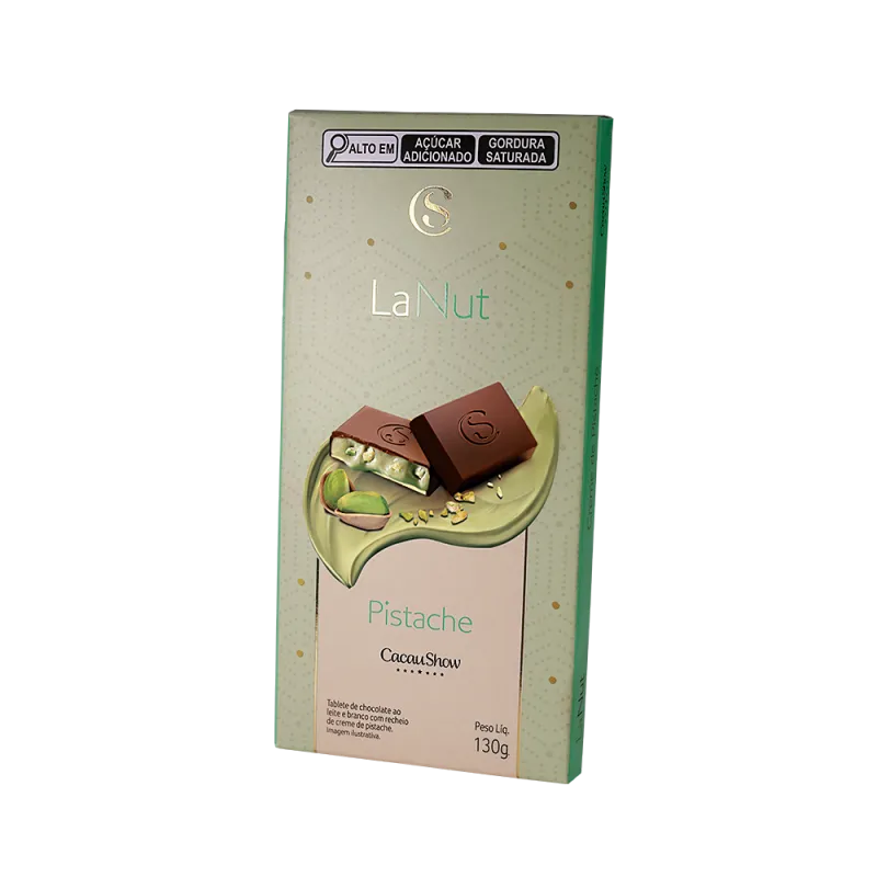 CACAU SHOW LANUT CHOCOLATE PISTACHE 130 GR