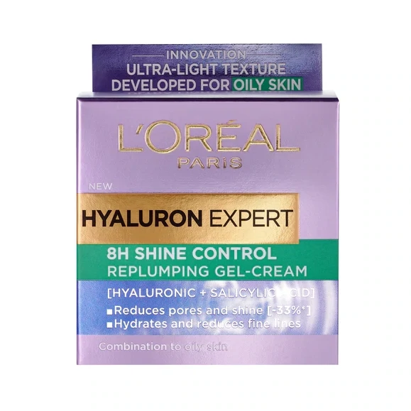L'ORÉAL PARIS - Hyaluron Expert 8H Shine Control Replumping Gel Cream ...