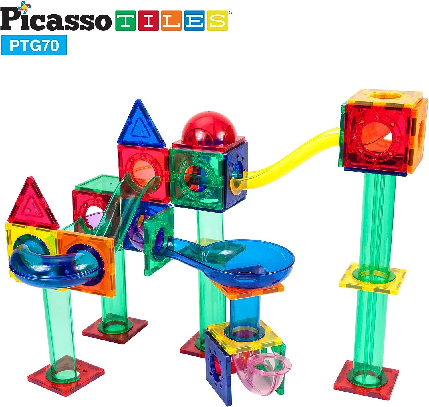 Magnetic marble run set 70 piezas