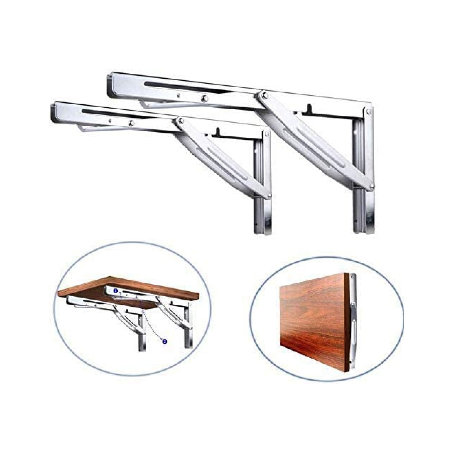 2 Pack Heavy Duty 316 Stainless Steel Shelf-Bracket - Get Your Caps ...