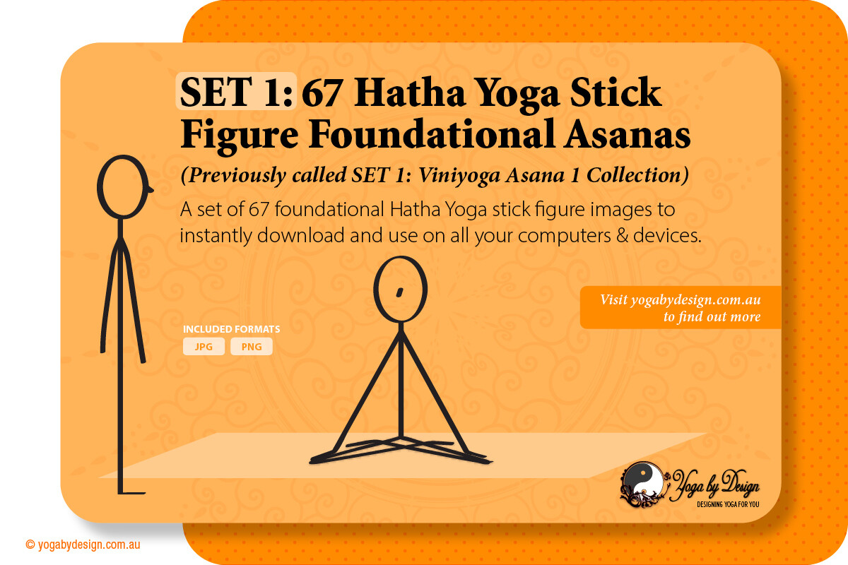67 Hatha Yoga Stick Figure Asana Image download – SET 1 - Yoga Flash ...