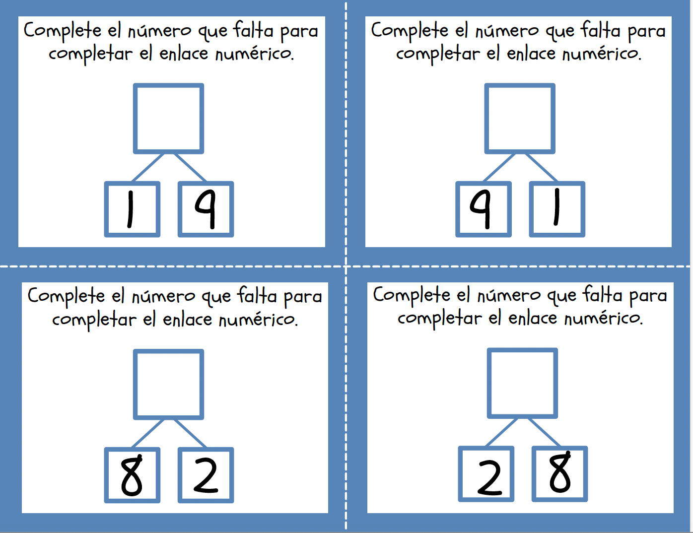 Combinaciones Numéricas hasta 10 – 192 Tarjetas Interactivas Digitales ...
