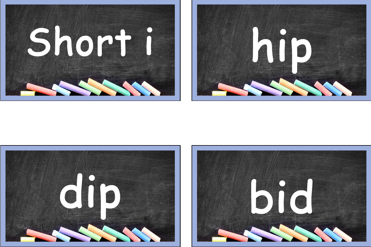 CVC Short ‘i’ Word Practice Flashcards | Engaging Phonics Activity ...