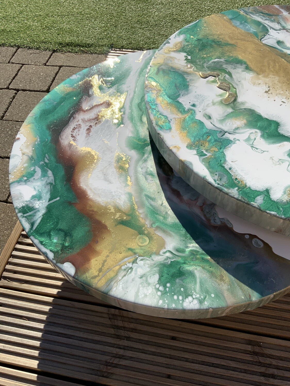 Handmade Resin Sculpture bowls, Candle, fruit or bathroom storage