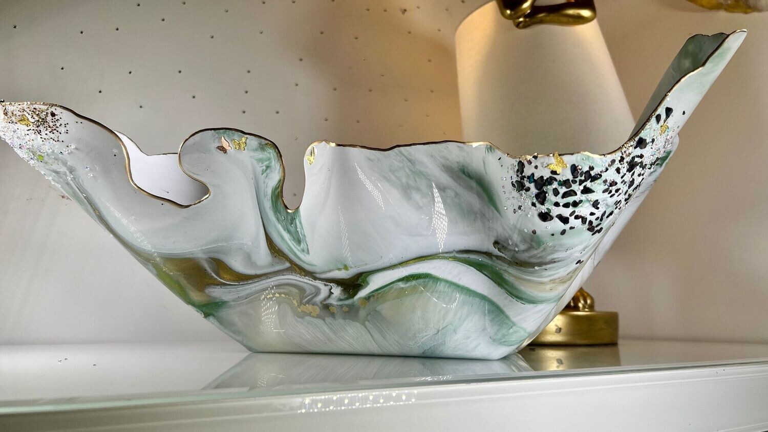 Handmade Resin Sculpture bowls, Candle, fruit or bathroom storage