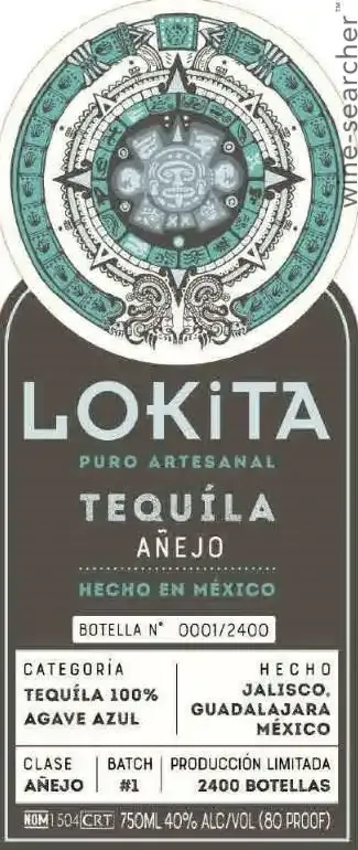 Lokita Tequila Anejo, Jalisco, Mexico 750 ml