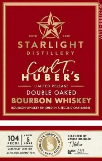 Starlight Distillery Carl T. Double Oaked 5 Year Old Straight Bourbon ...