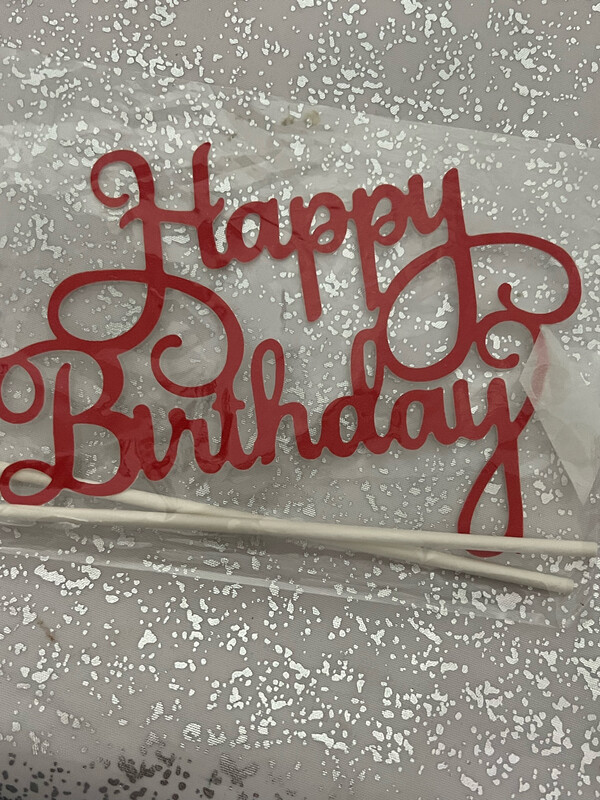 HB Cake Topper Rojo