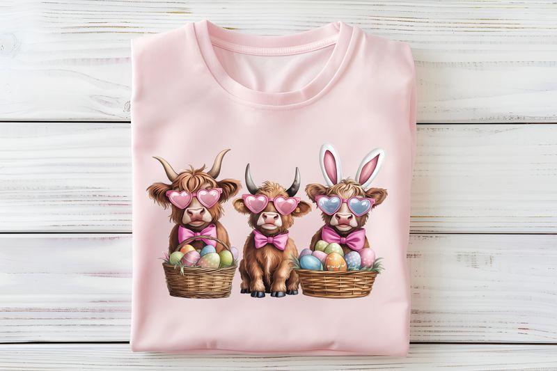 Easter Cows DTF Print