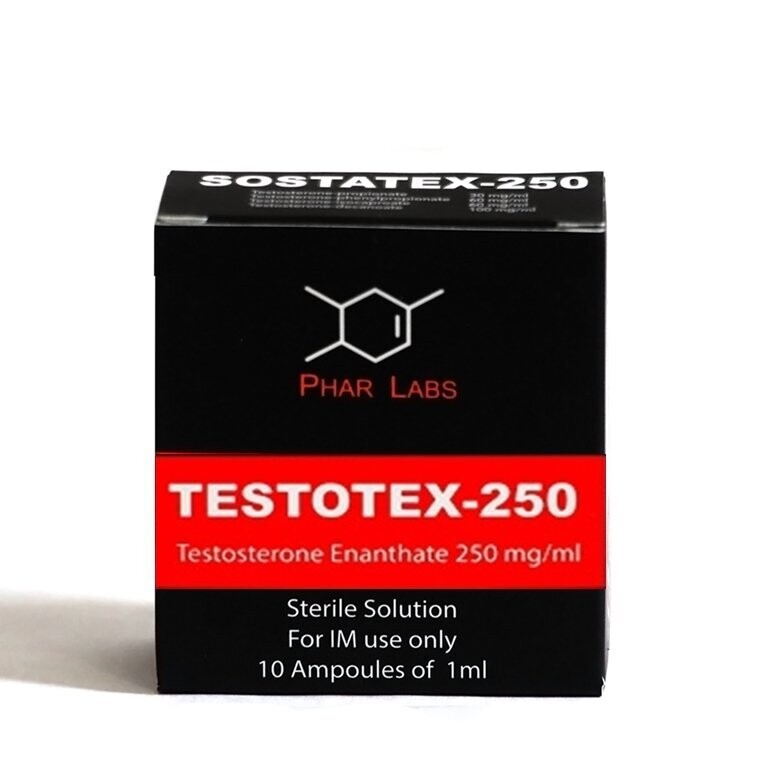 Testotex - 250 Enantato de testosterona 10 amp con 250mg/ml. Phar Labs