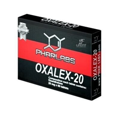 Oxalex-20 Anavar, 60 Tabletas de 20mg. Phar Labs