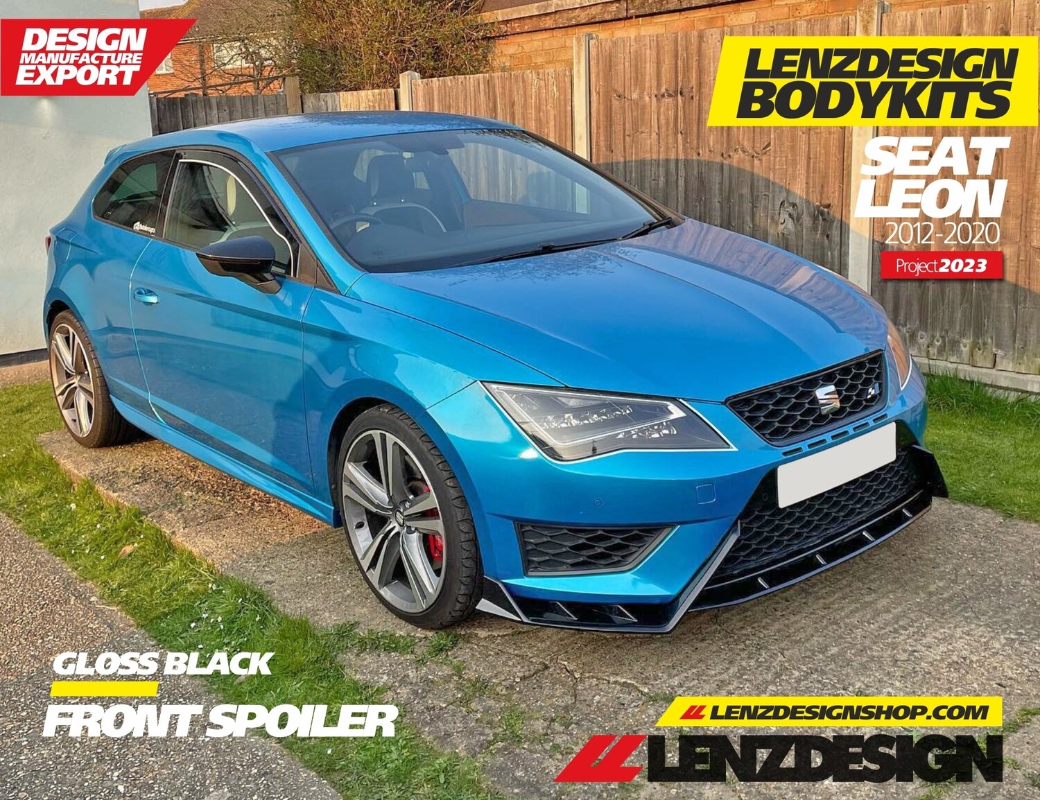 SEAT LEON MK3 5F 2012-2020 Lenzdesign Bodykit -4PC- Front Spoiler ...