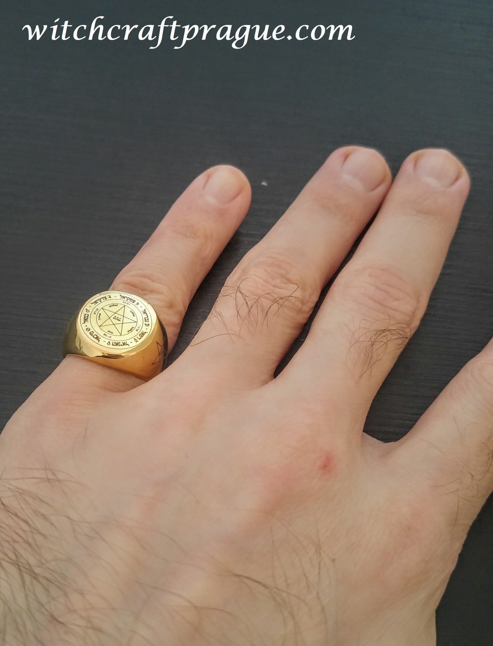 Custom witchcraft Archangels ring protection and blessing amulet