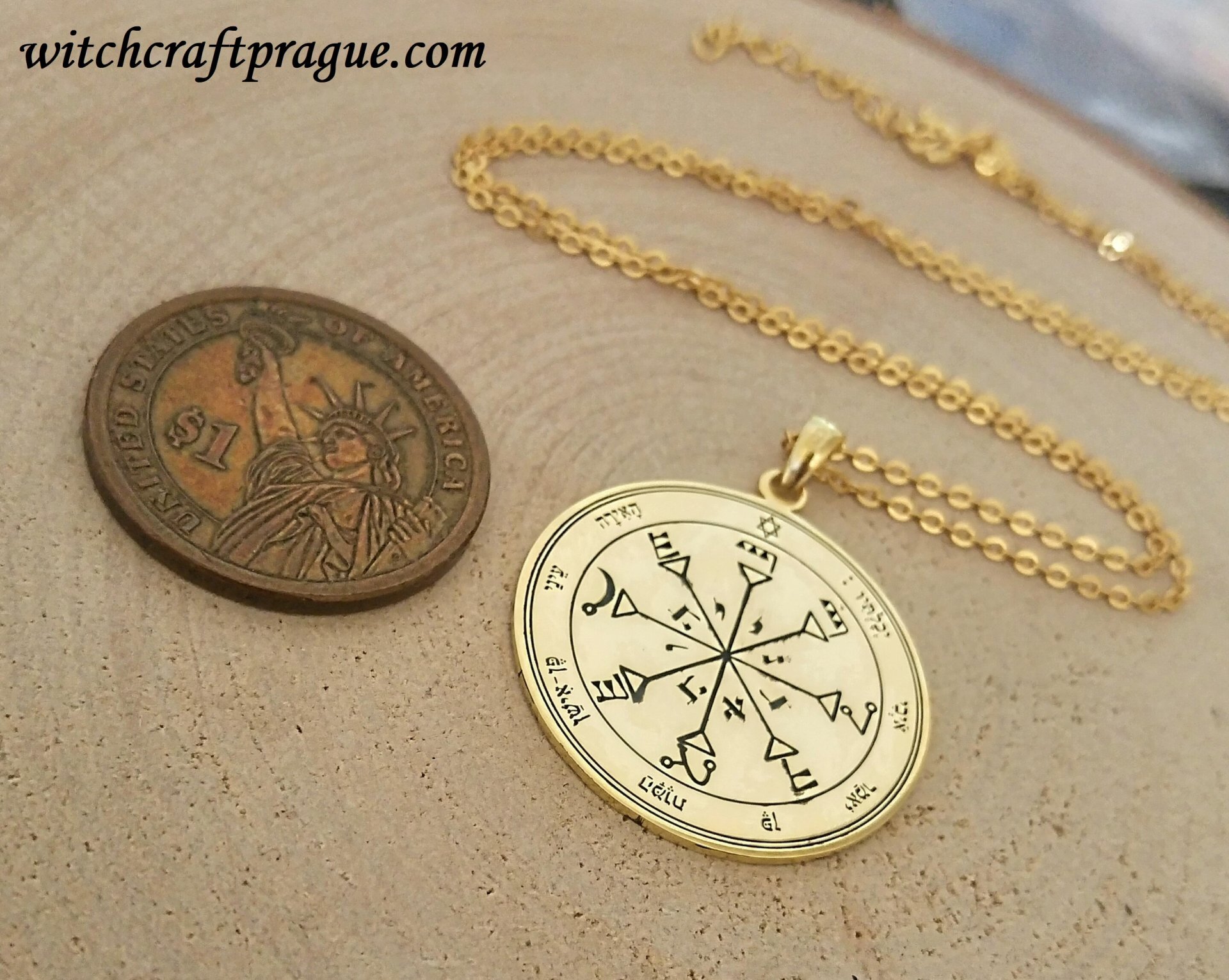 Witchcraft Fourth Pentacle of the Sun ring lesser key of Solomon amulet