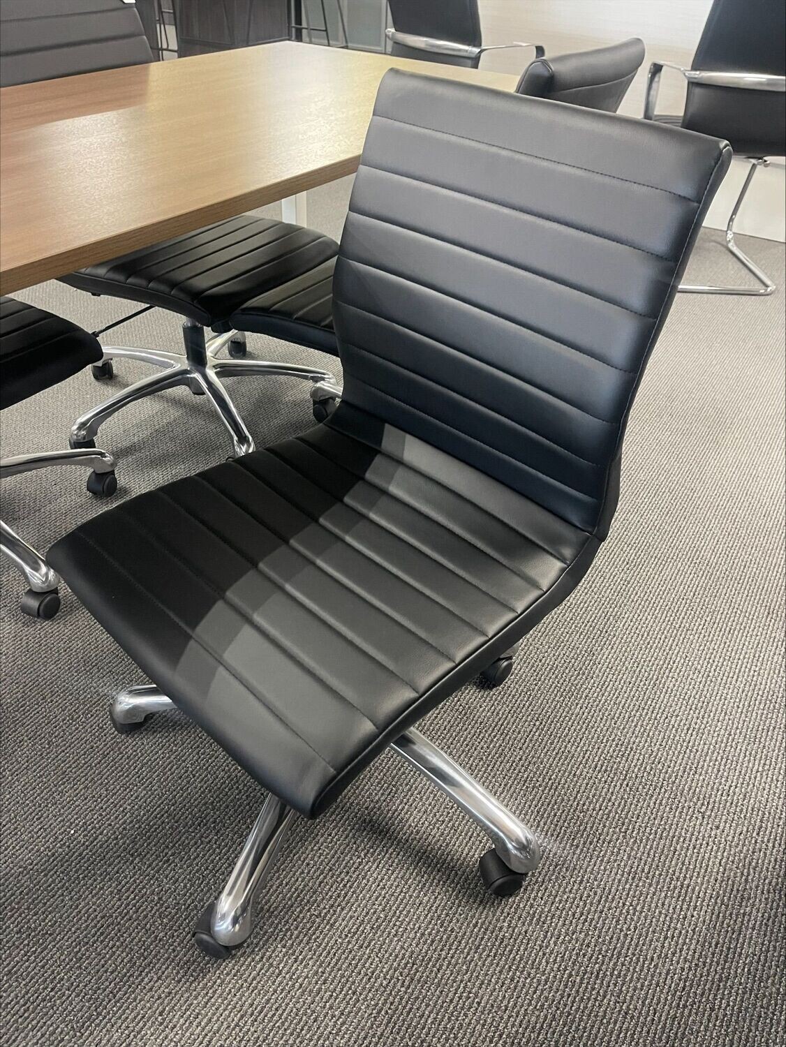 Armless Black Task Chairs