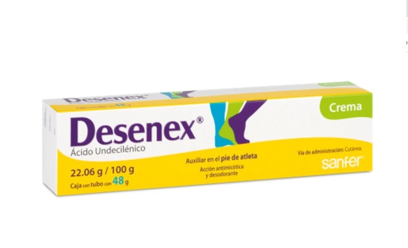 48gr DESENEX (Undecylenic Acid Topical) ANTIFUGAL CREAM ATHLETES FOOT