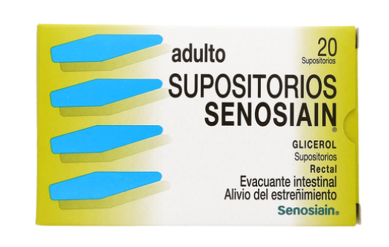 SENOSIAIN ADULT, 2632MG, 20 SUPOSITORIES, (GLICEROL) Glycerin Rectal ...