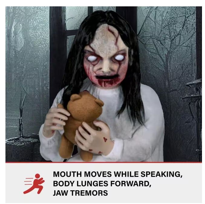 3.5FT Motion-Activated Lunging Lily the Demonic Zombie Girl by TECKY ...
