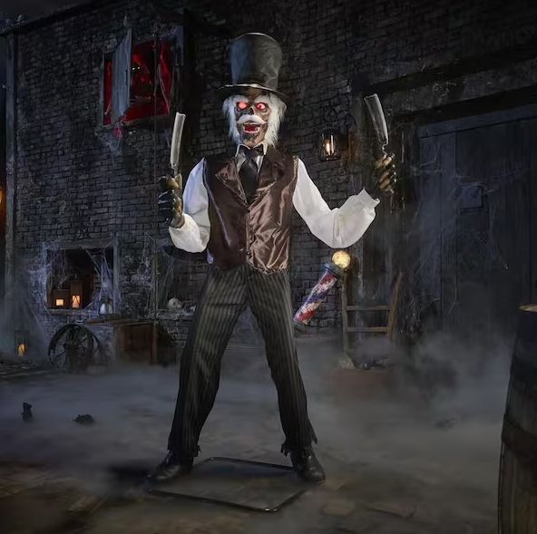7 ft. Grave & Bones Animated LED Zombie Barber PRE ORDER NOW FOR 2026