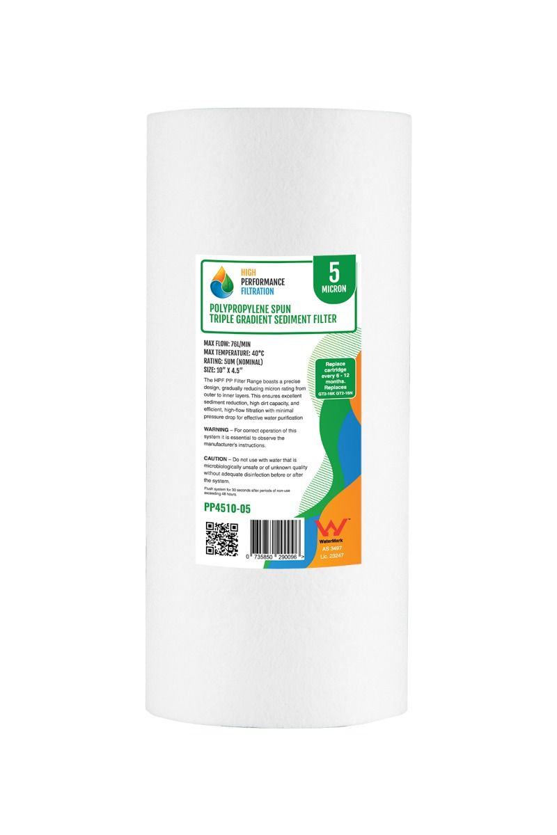 5 Micron Poly spun Dirt Sediment Water Filter 10" x 4.5" - Whole House ...