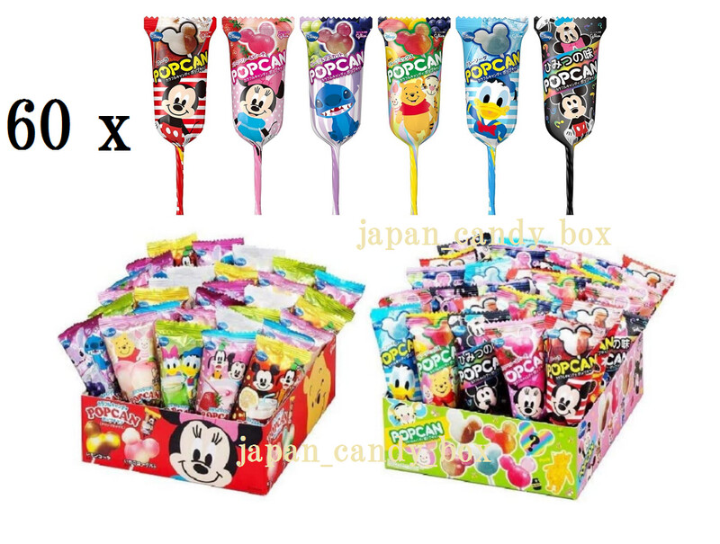 Glico Pop Can,Mix Glico Popcan 12 types 60pcs Disney Mickey candy ...