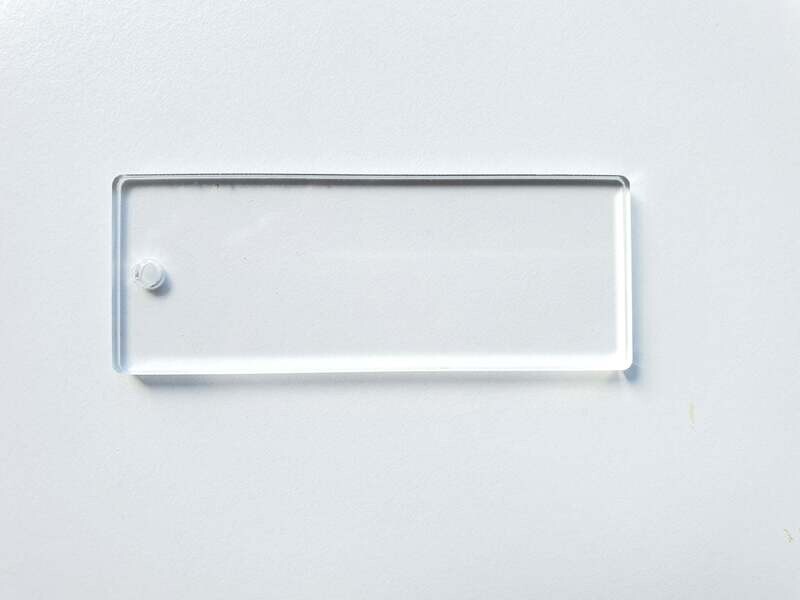 Clear Acrylic Rectangle - 65mm x 25mm x 1,5mm
