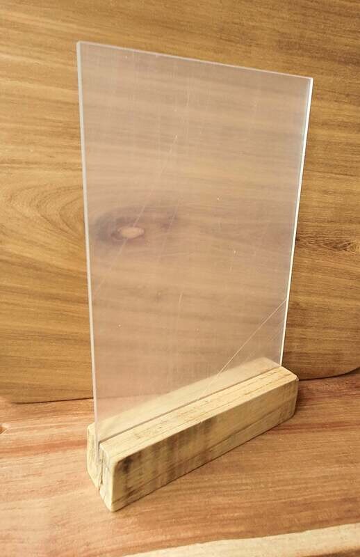 Rustic Wooden Bases For Acrylic Sheet