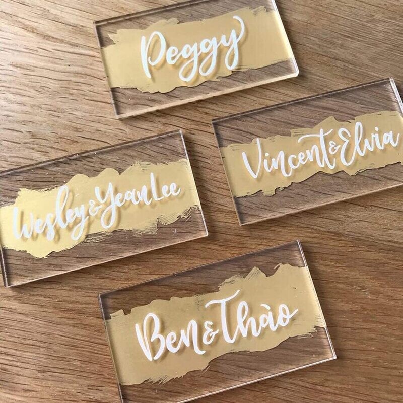 Rectangle Acrylic Place Cards - 3mm