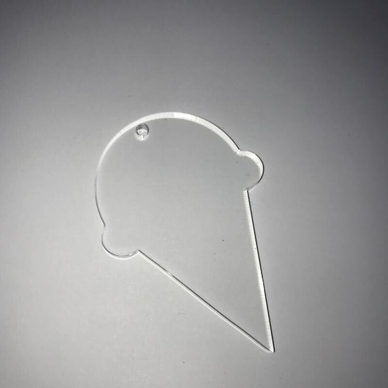 Clear Acrylic Round Ice Cream Disc
