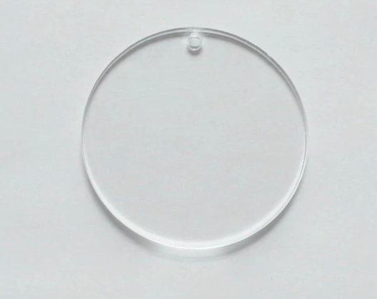 Clear Acrylic Round Keyring Disc - 50mm x 3mm