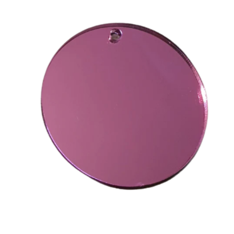 Pink Mirror Acrylic Disc - 50mm x 2mm