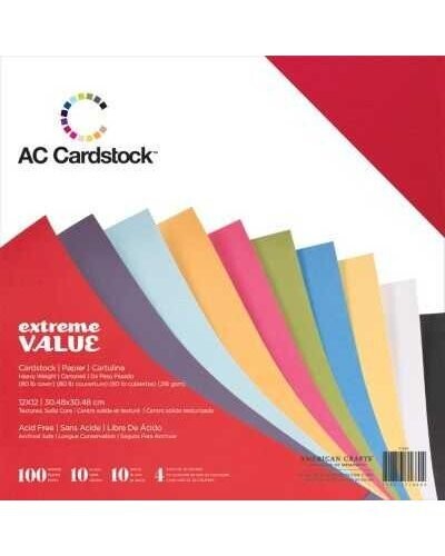 American Craft Cardstock Value Pack - 100 Sheets