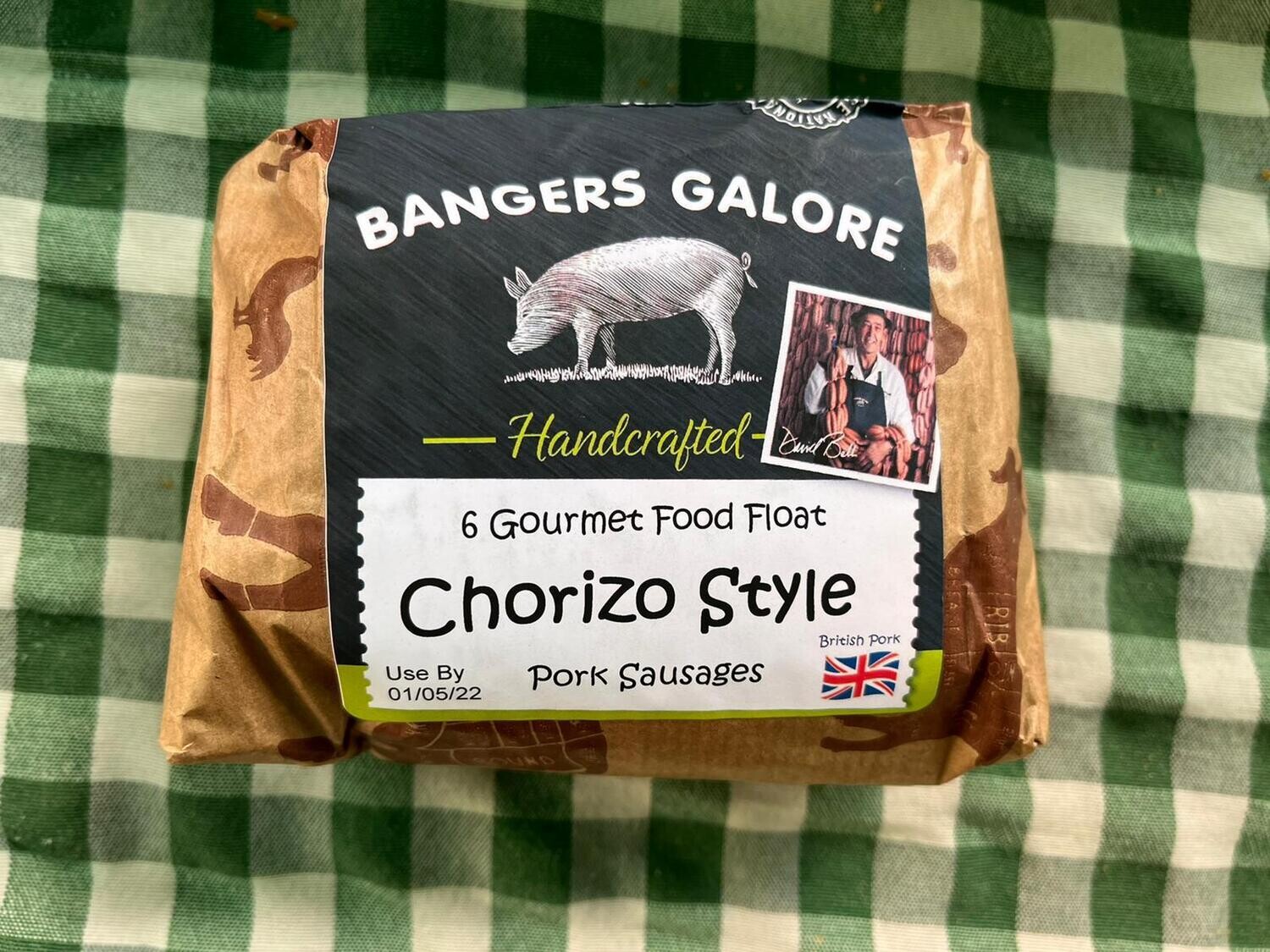 Chorizo style pork sausages. A pack of six. Bangers Galore, Horsham ...