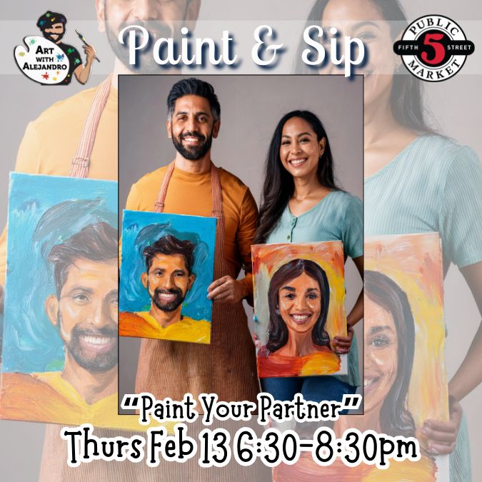 "Paint Your Partner" Paint & Sip - Thurs, Feb 13 | Eugene OR