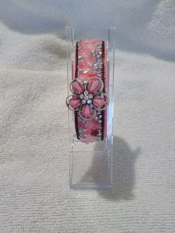 Pink Snap Button Bracelet