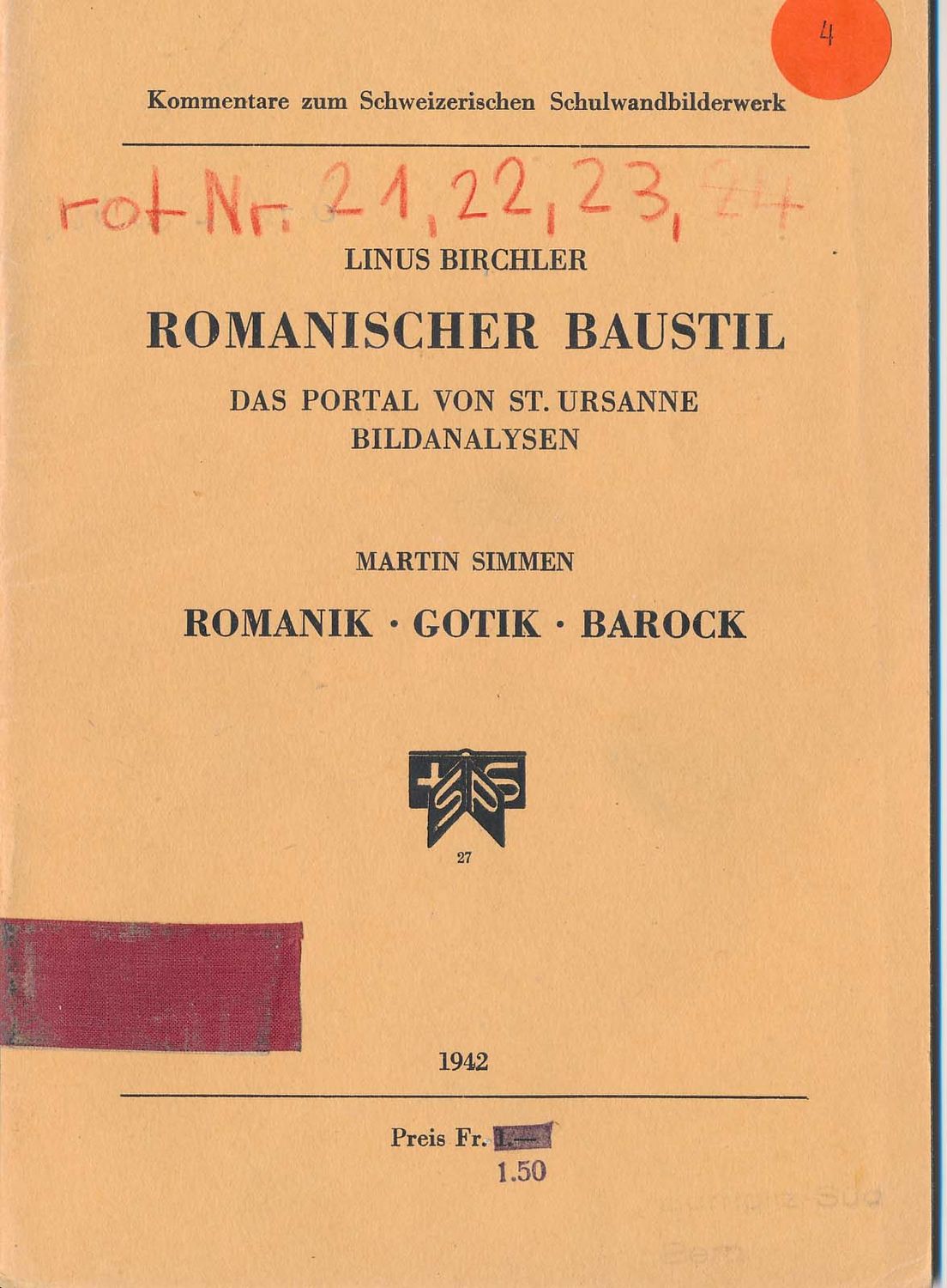 „Romanischer Baustil: Das Portal von St. Ursanne“ – Kommentarheft 27 ...