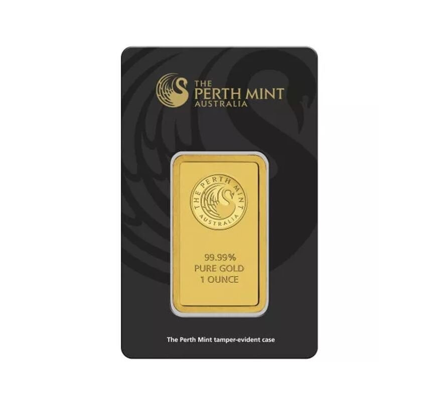 1 oz Perth Mint Gold Bar (carded) - Metals Mint