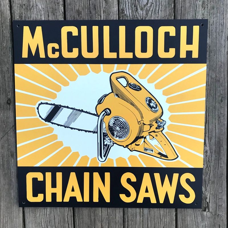 McCULLOCH chain saw sign