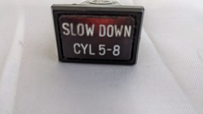FERRARI 308 PARTS GTS CLUSTER INSTRUMENTS WARNING LIGHT SLOW DOWN 5-8